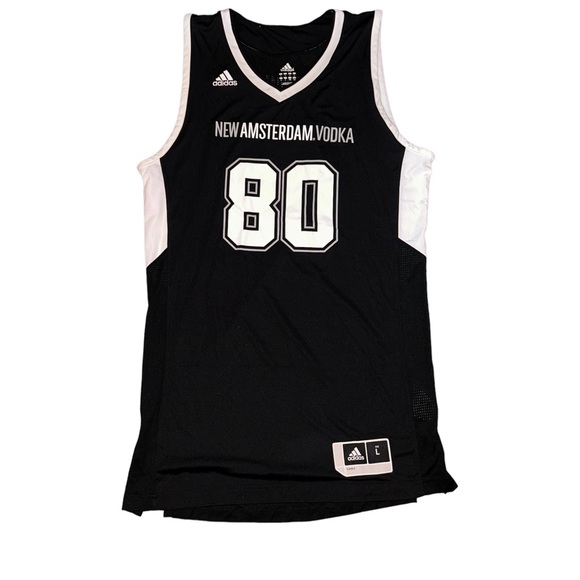 adidas | Shirts | Adidas New Amsterdam Vodka 8 Basketball Mens Black ...
